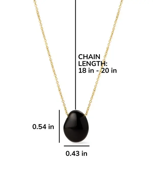 ANA LUISA Mini Pebble Onyx Pendant Necklace