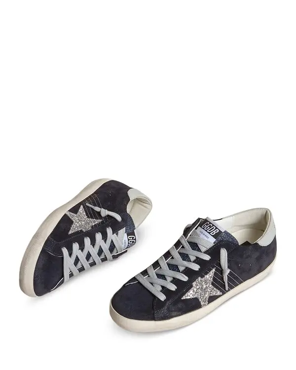 GOLDEN GOOSE Super Star Suede Sneakers - Navy Blue