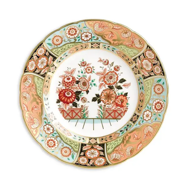 ROYAL CROWN DERBY Imari Accent Regency Flower Accent Plate - Multi