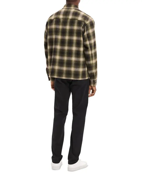 Theory Plaid Button Down Overshirt - Tarmac Multi