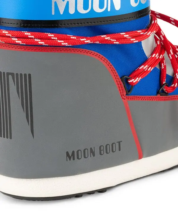 Moon Boot Icon Low Space Racing Boots - Silver/blue