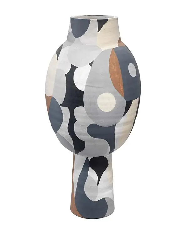 JAMIE YOUNG CO. Pablo Ceramic Decorative Vase, Tall - Beige