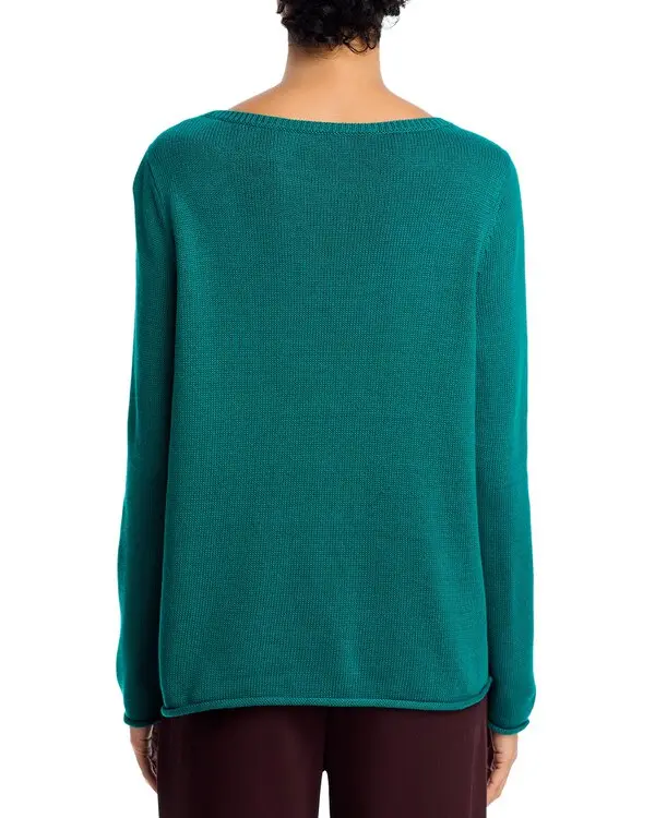 Eileen Fisher Bateau Neck Sweater - Rainforest