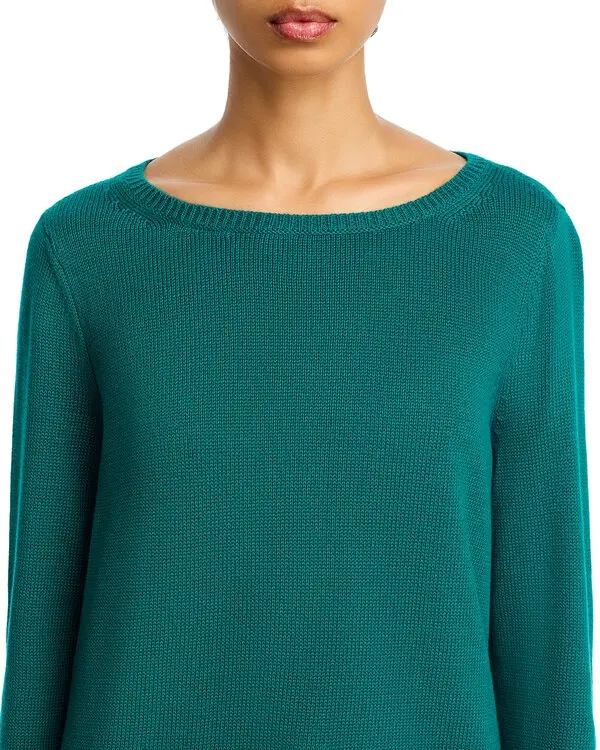 Eileen Fisher Bateau Neck Sweater - Rainforest