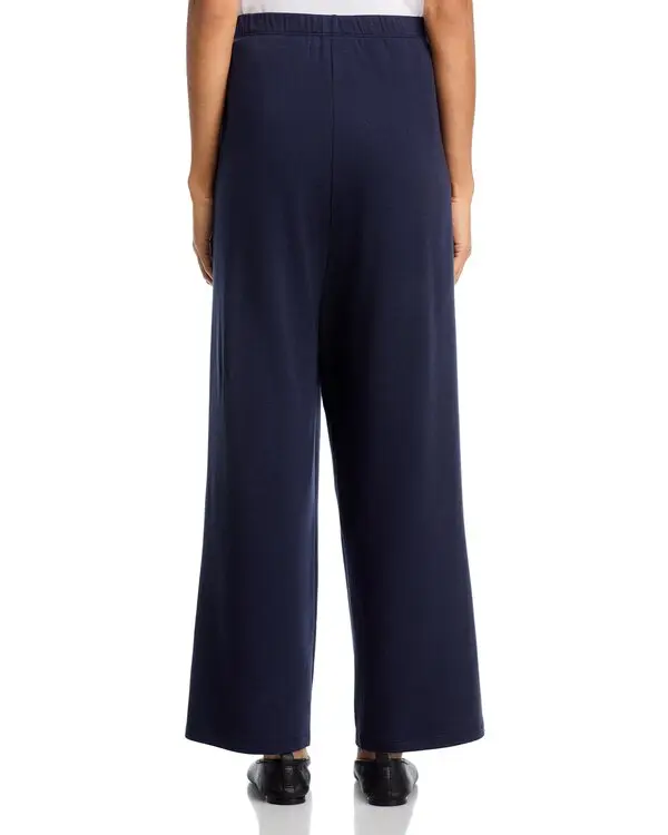 Eileen Fisher Brushed Terry Straight Pants - Ink