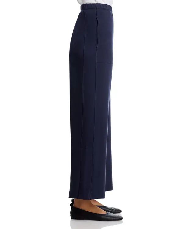 Eileen Fisher Brushed Terry Straight Pants - Ink
