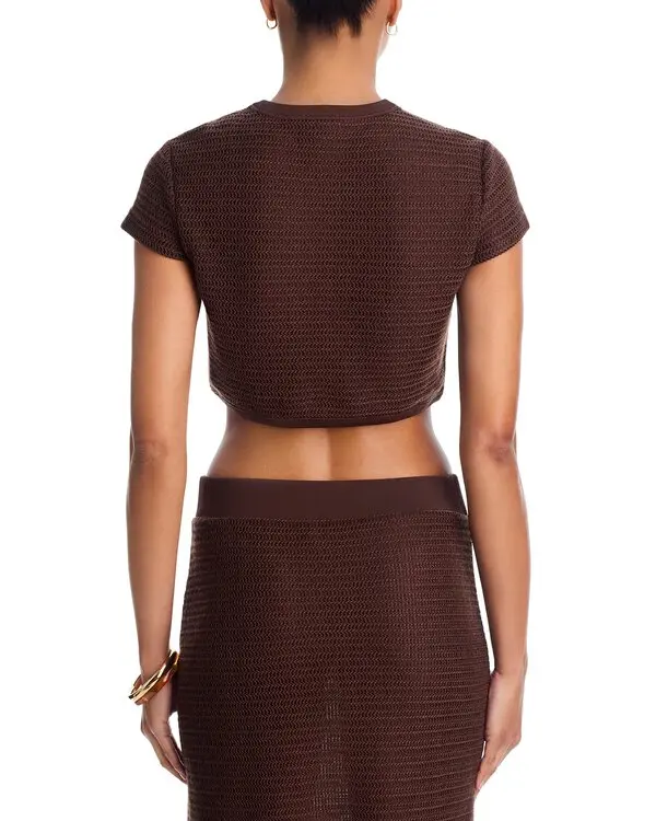 Simkhai Lidie Cropped Top - Chocolate