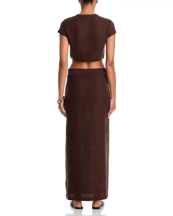 Simkhai Lidie Cropped Top - Chocolate