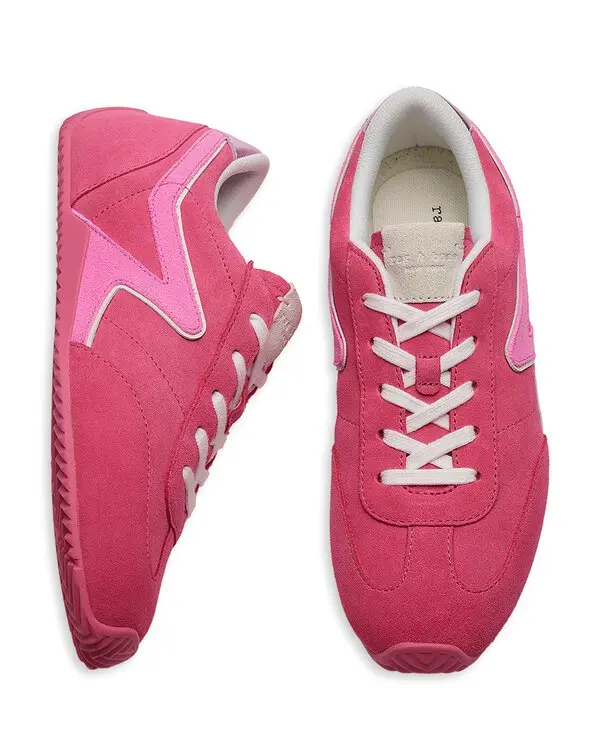 Rag & Bone Retro Runner Slim Ultra Sneakers - Hot Pink Suede