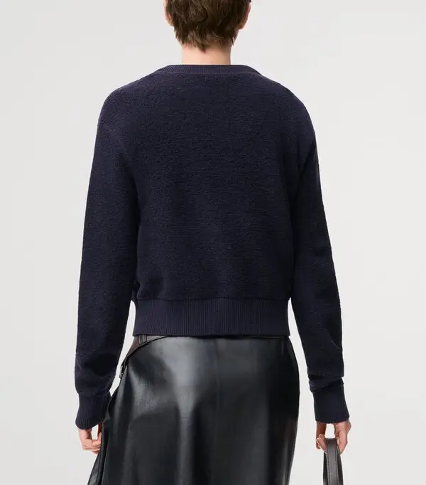 Loewe Wool-blend Embroidered Sweater - Navy