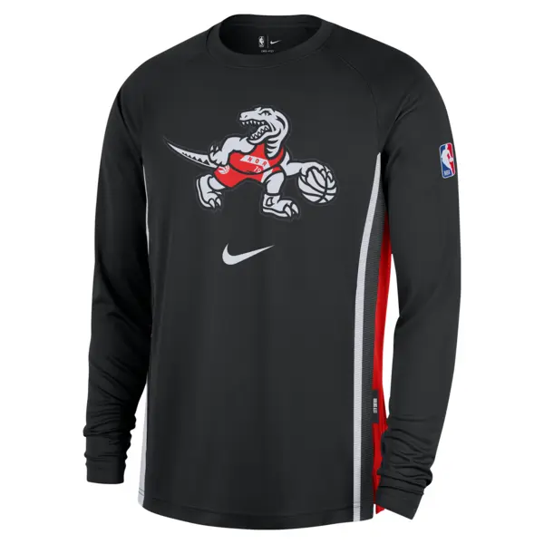 Nike Toronto Raptors City Edition Dri-fit Long-sleeve Top - Black