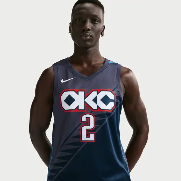 Nike Shai Gilgeous-alexander Oklahoma City Thunder City Edition Nba Swingman Jersey - Blue
