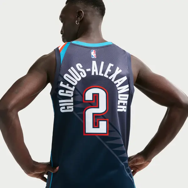 Nike Shai Gilgeous-alexander Oklahoma City Thunder City Edition Nba Swingman Jersey - Blue