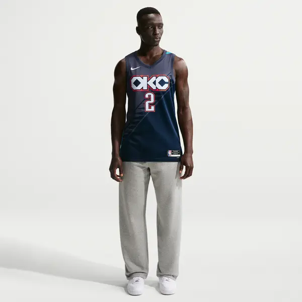 Nike Shai Gilgeous-alexander Oklahoma City Thunder City Edition Nba Swingman Jersey - Blue