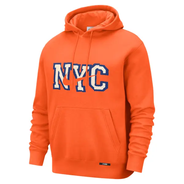 Nike New York Knicks City Edition Club Hoodie - Orange