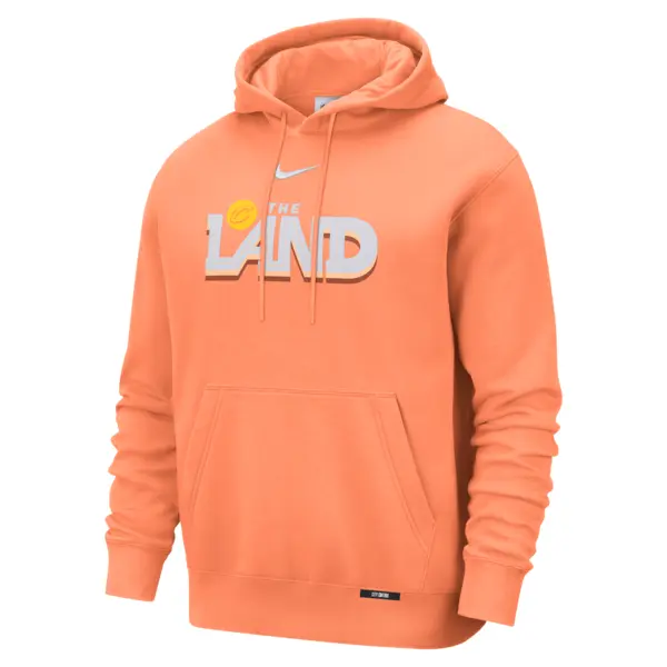 Nike Cleveland Cavaliers City Edition Club Pullover Hoodie - Orange