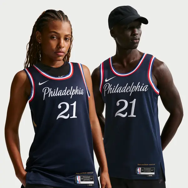 Nike Joel Embiid Philadelphia 76ers City Edition Nba Swingman Jersey - Blue