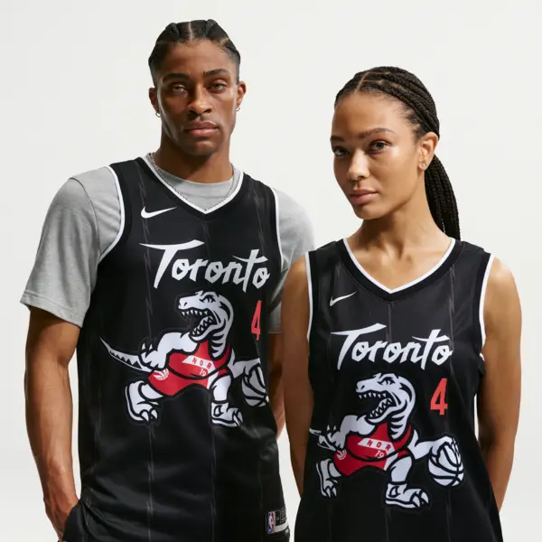 Nike Scottie Barnes Toronto Raptors City Edition Nba Swingman Jersey - Black