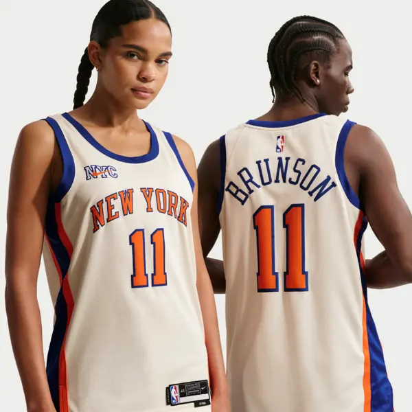 Nike Jalen Brunson New York Knicks City Edition Nba Swingman Jersey - Brown