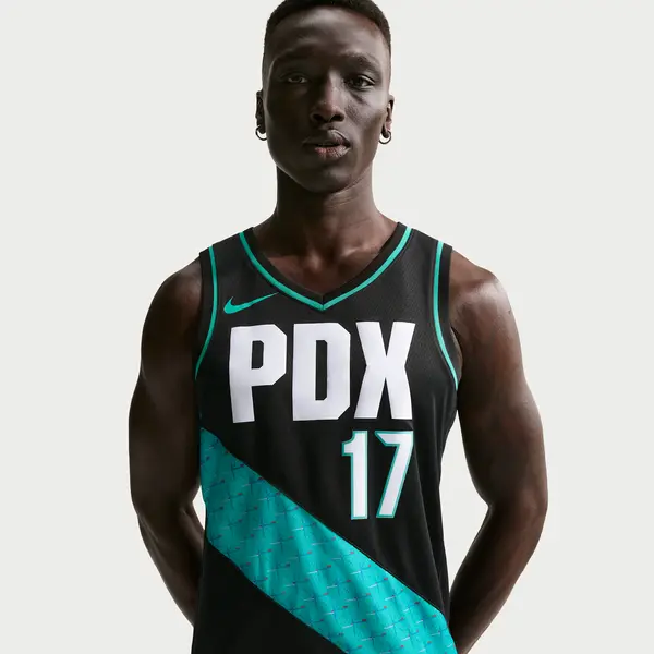 Nike Shaedon Sharpe Portland Trail Blazers City Edition Nba Swingman Jersey - Black