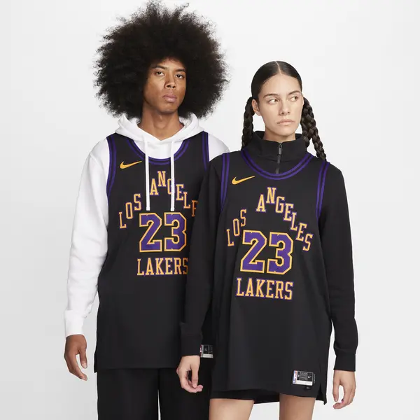 Nike Lebron James Los Angeles Lakers City Edition Dri-fit Adv Nba Authentic Jersey - Black