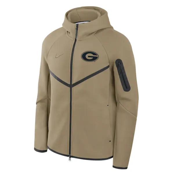 Nike Georgia Tech Fleece Windrunner College Full-zip Hooded Jacket - Brown