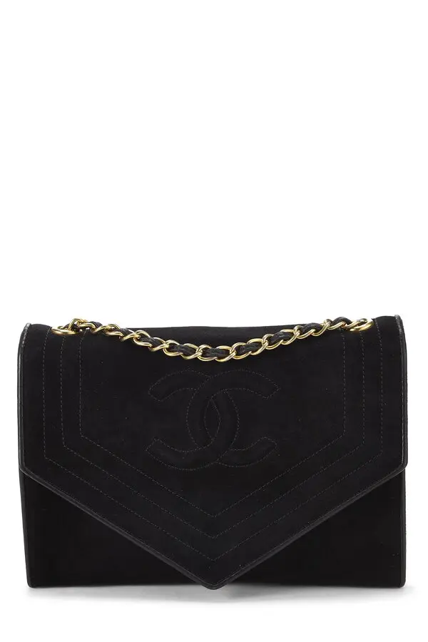 Chanel Suede Tri-border Envelope Flap