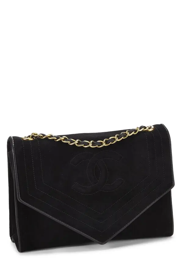 Chanel Suede Tri-border Envelope Flap