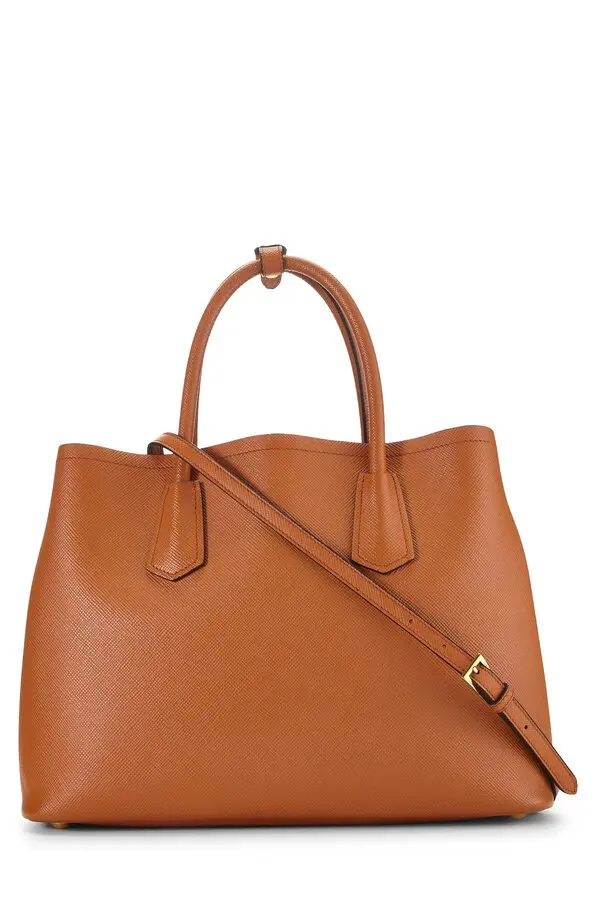 Prada Saffiano Double Bag - Orange
