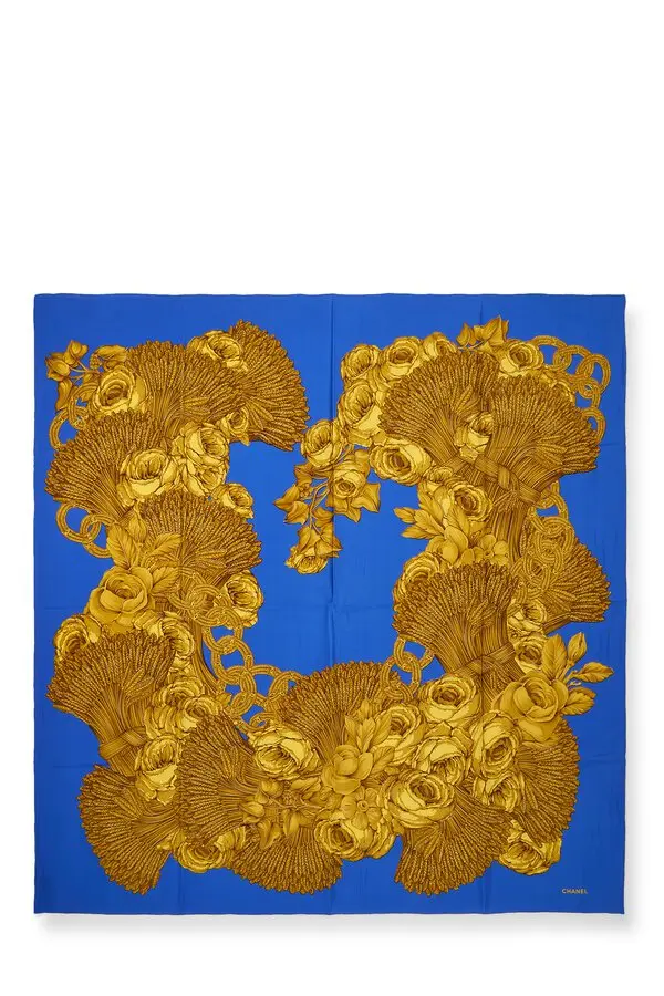 Chanel Silk Baroque Scarf - Blue
