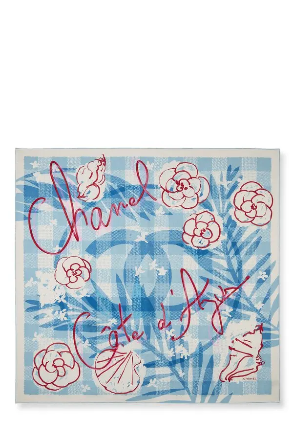 Chanel Silk Scarf - Blue