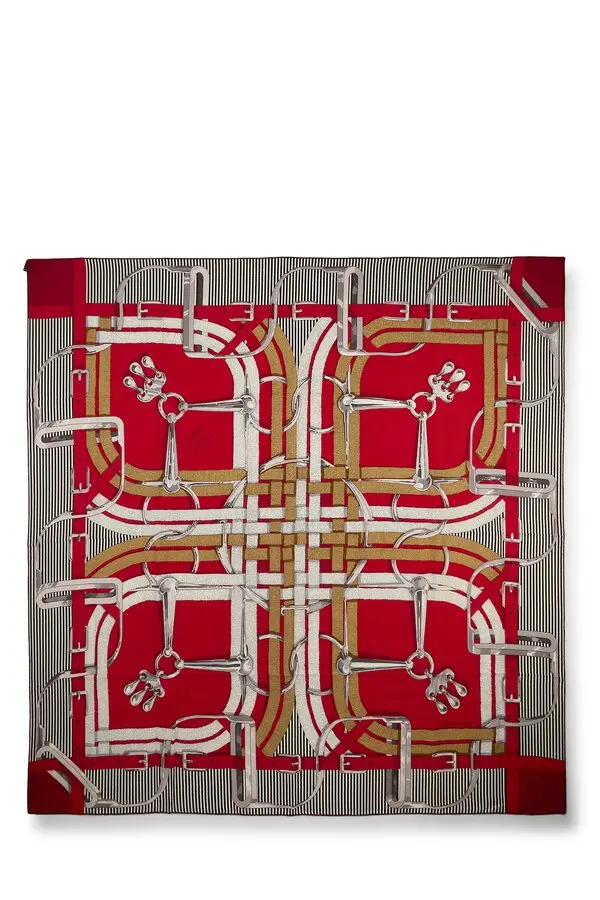 Hermès Multicolor 'mors A Jouets' Scarf 140 - Red