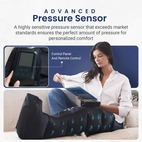 MIKO Aero Compression Massager With Airbag Technology - Black