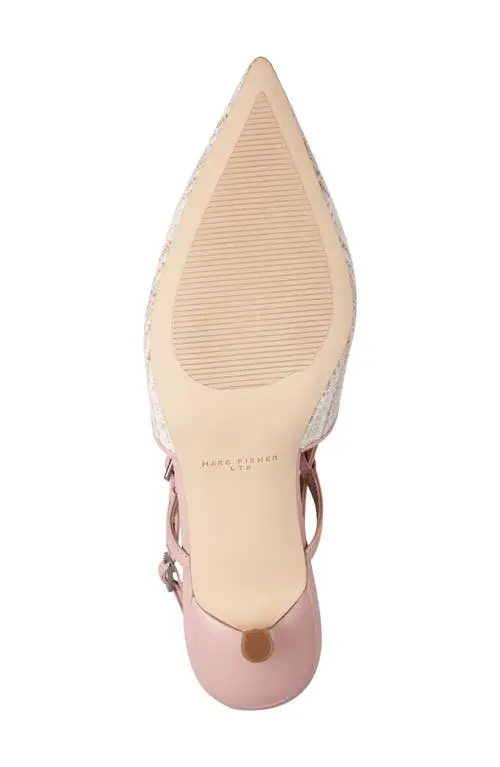 Marc Fisher Ceddy Slingback Kitten Heel Pumps - Light Pink