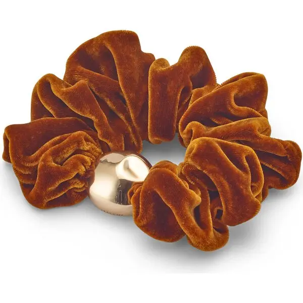 LELET NY Inara Velvet Pendant Scrunchie - Auburn