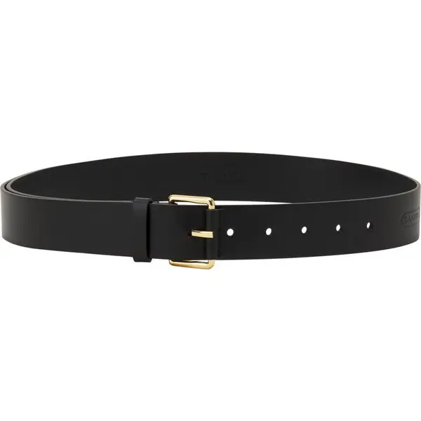 LANVIN Compagnon Large Leather Belt - Black