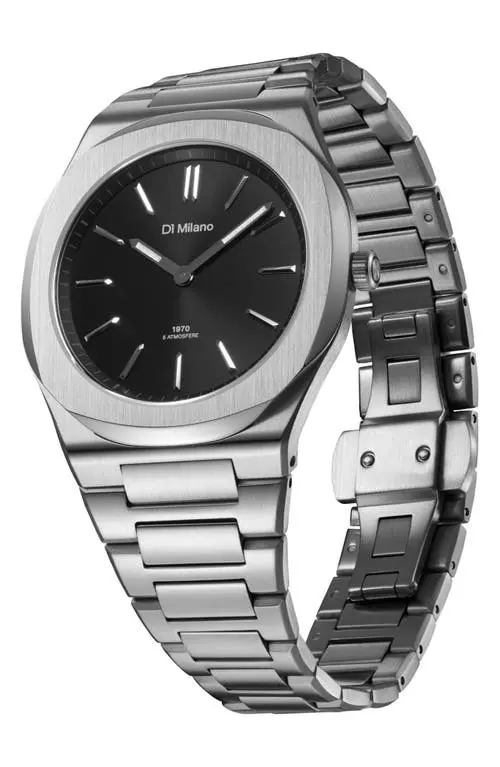 D1 MILANO Ultra Thin Bracelet Watch - Black