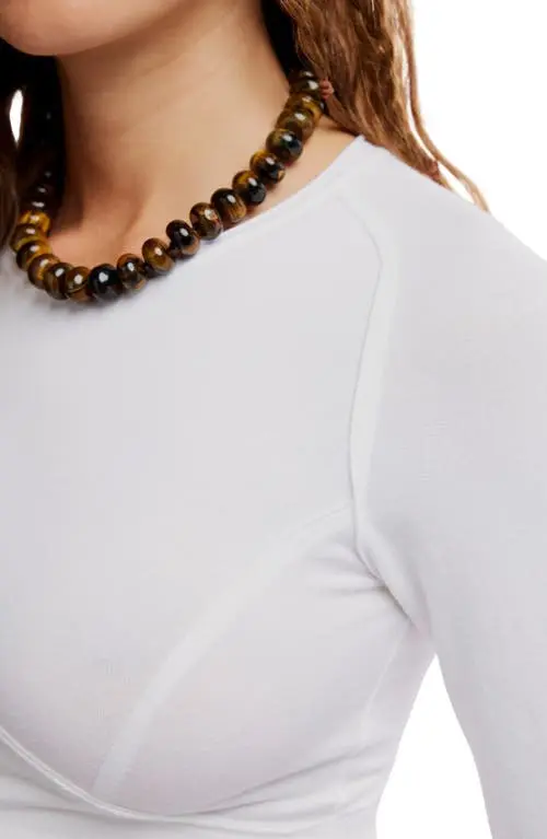 Free People Protagonist Long Sleeve Crop T-shirt