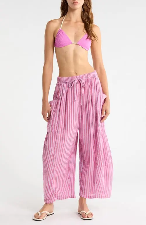 Free People Quin Stripe Cotton Drawstring Pants