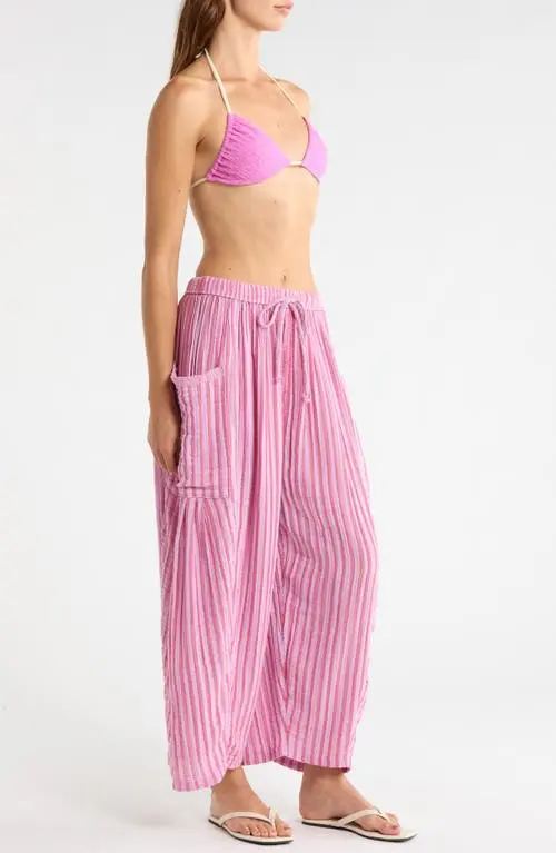 Free People Quin Stripe Cotton Drawstring Pants