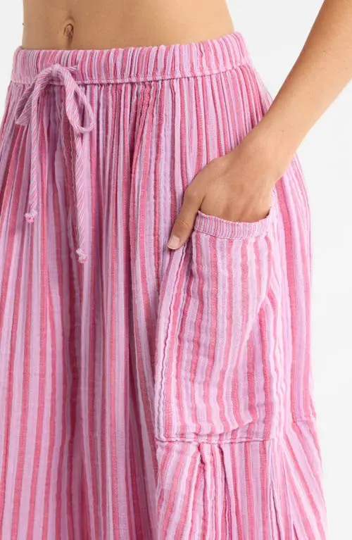 Free People Quin Stripe Cotton Drawstring Pants
