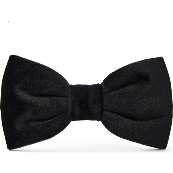 THE FOGGY DOG Velvet Dog Bow Tie - Black