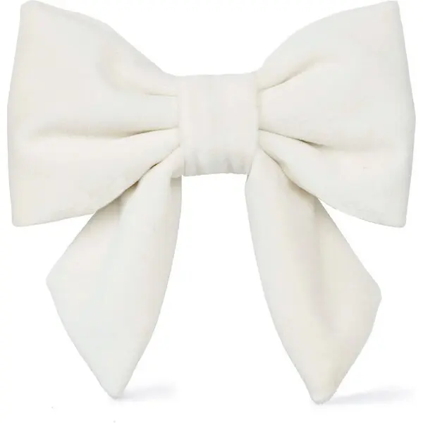 THE FOGGY DOG Velvet Dog Bow - Ivory