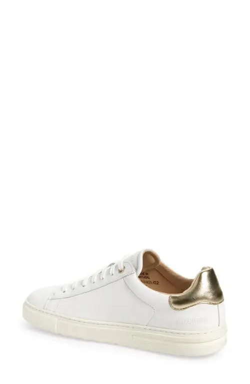 BIRKENSTOCK Bend Leather Low Top Sneakers - White/gold Metallic