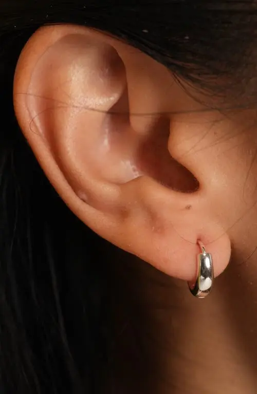 Argento Vivo Oval Huggie Hoop Earrings