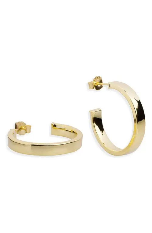 Argento Vivo Polished Hoop Earrings - Gold