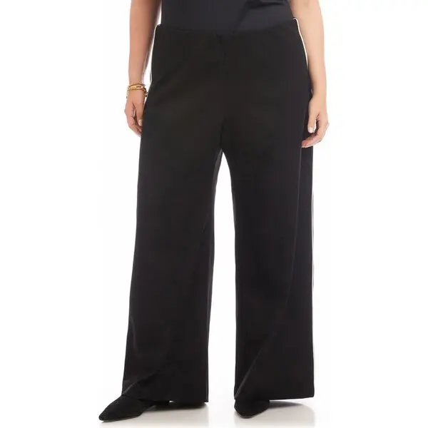 Karen Kane Contrast Piped Wide Leg Pants