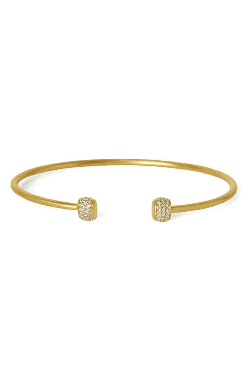 DEAN DAVIDSON Juliette Pavé Twist Bangle - White Cz/gold