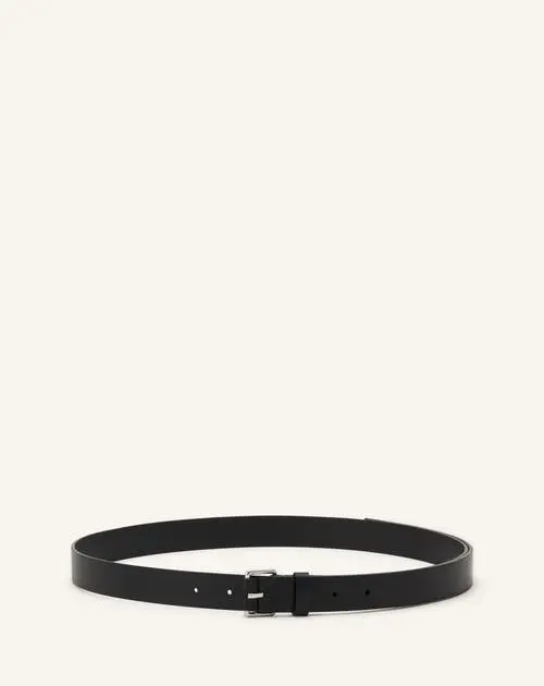 LANVIN Compagnon Leather Belt - Black