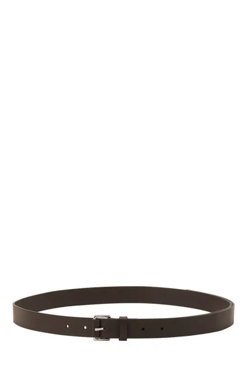 LANVIN Compagnon Leather Belt - Dark Brown